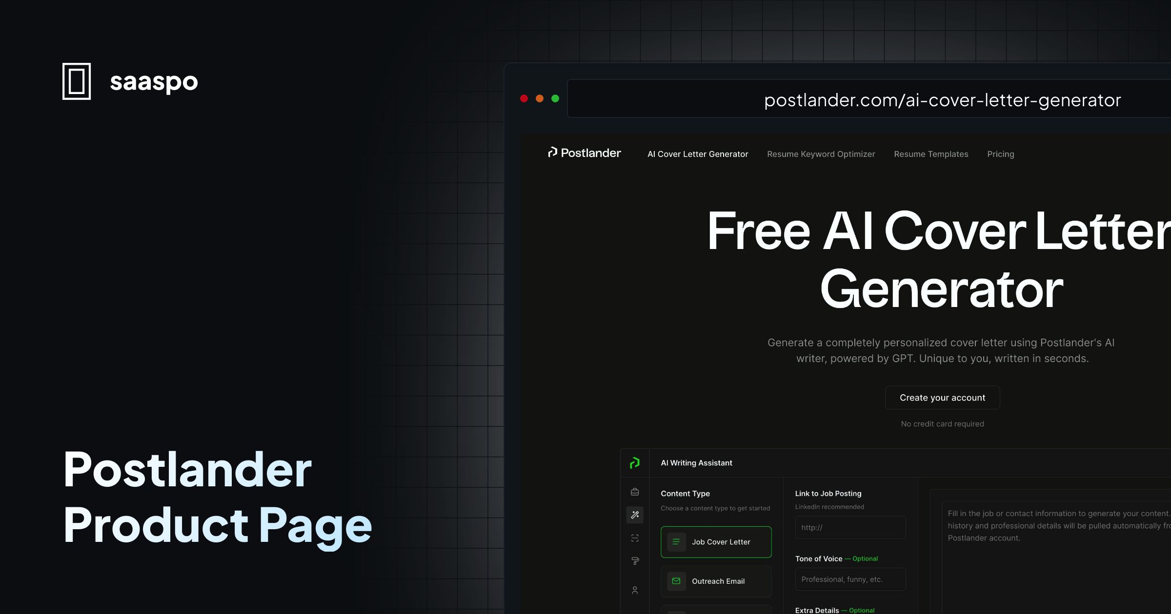 Saaspo | Postlander Product Page