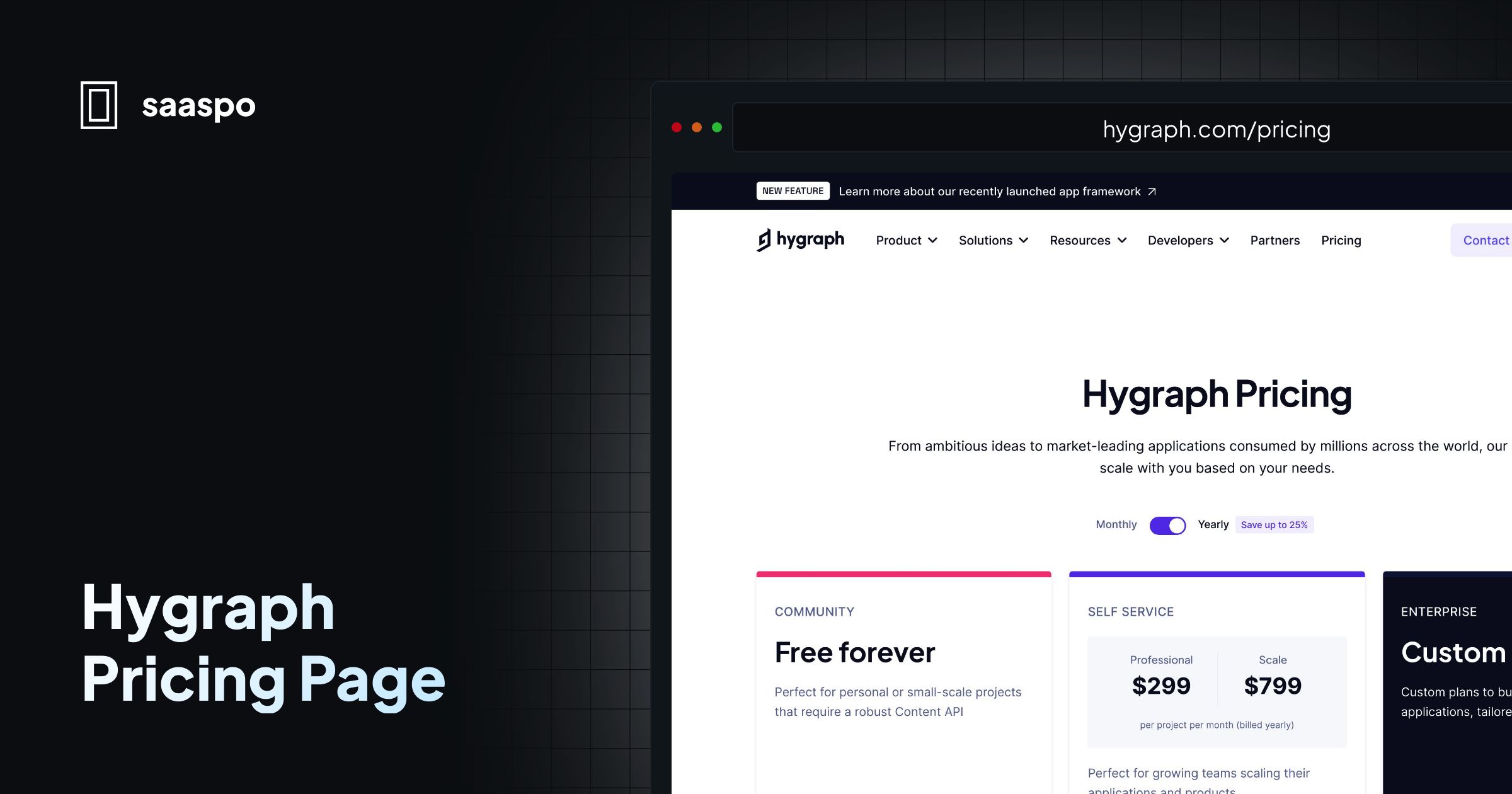 Saaspo | Hygraph Pricing Page