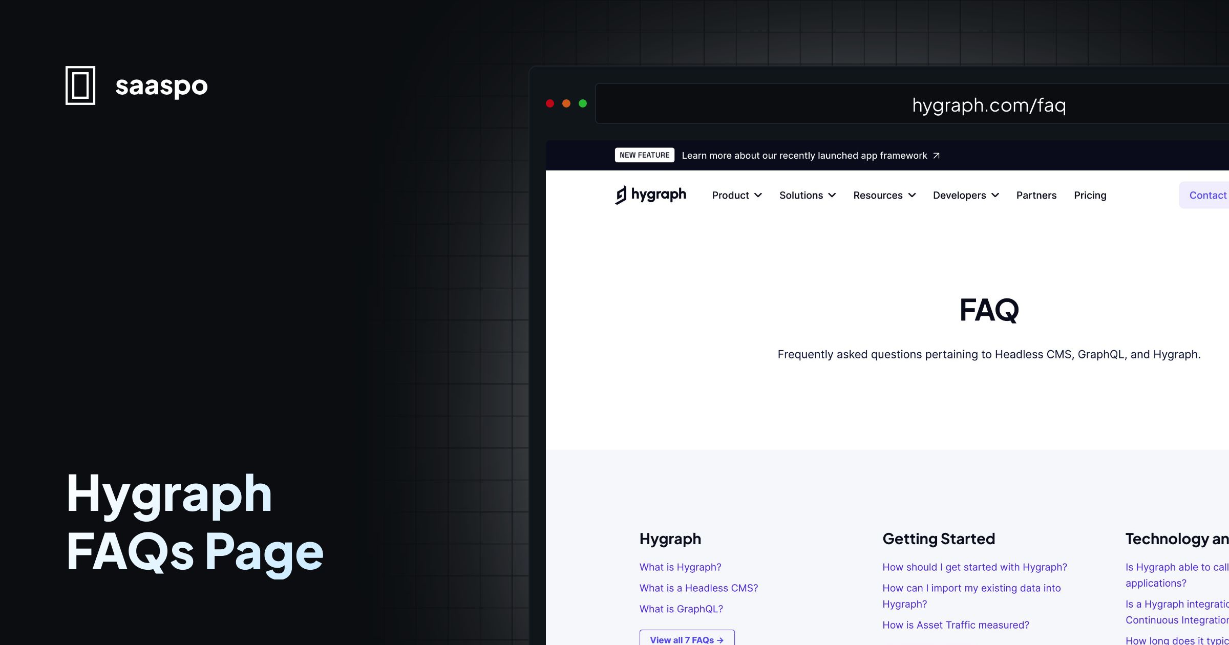 Saaspo | Hygraph FAQs Page