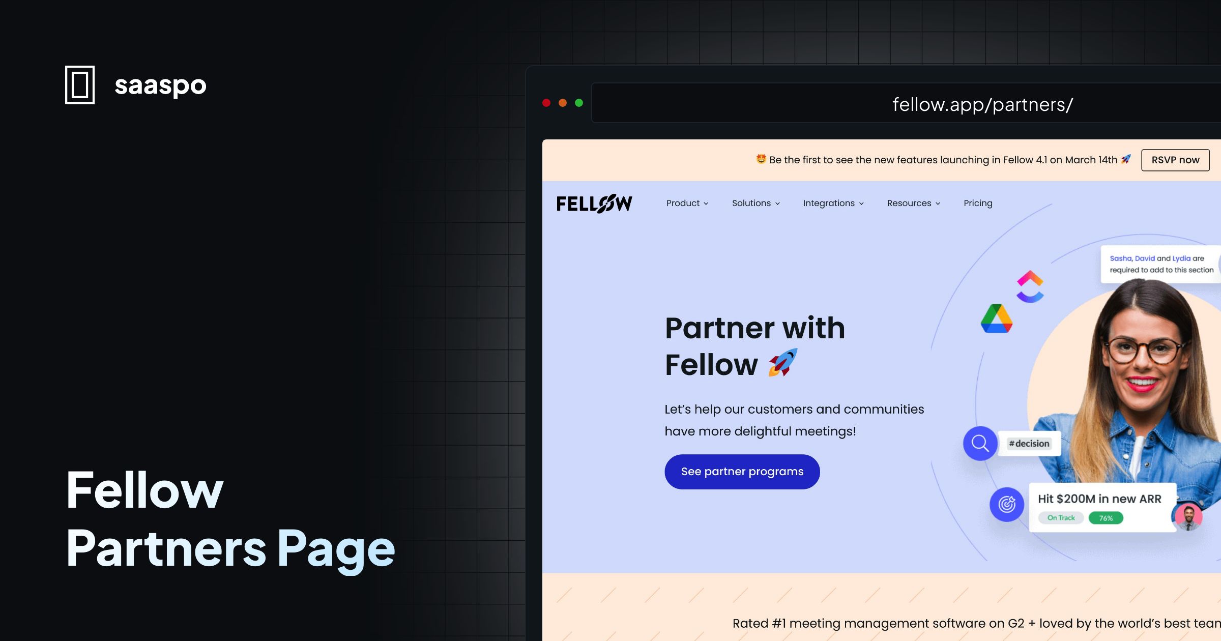 Saaspo | Fellow Partners Page
