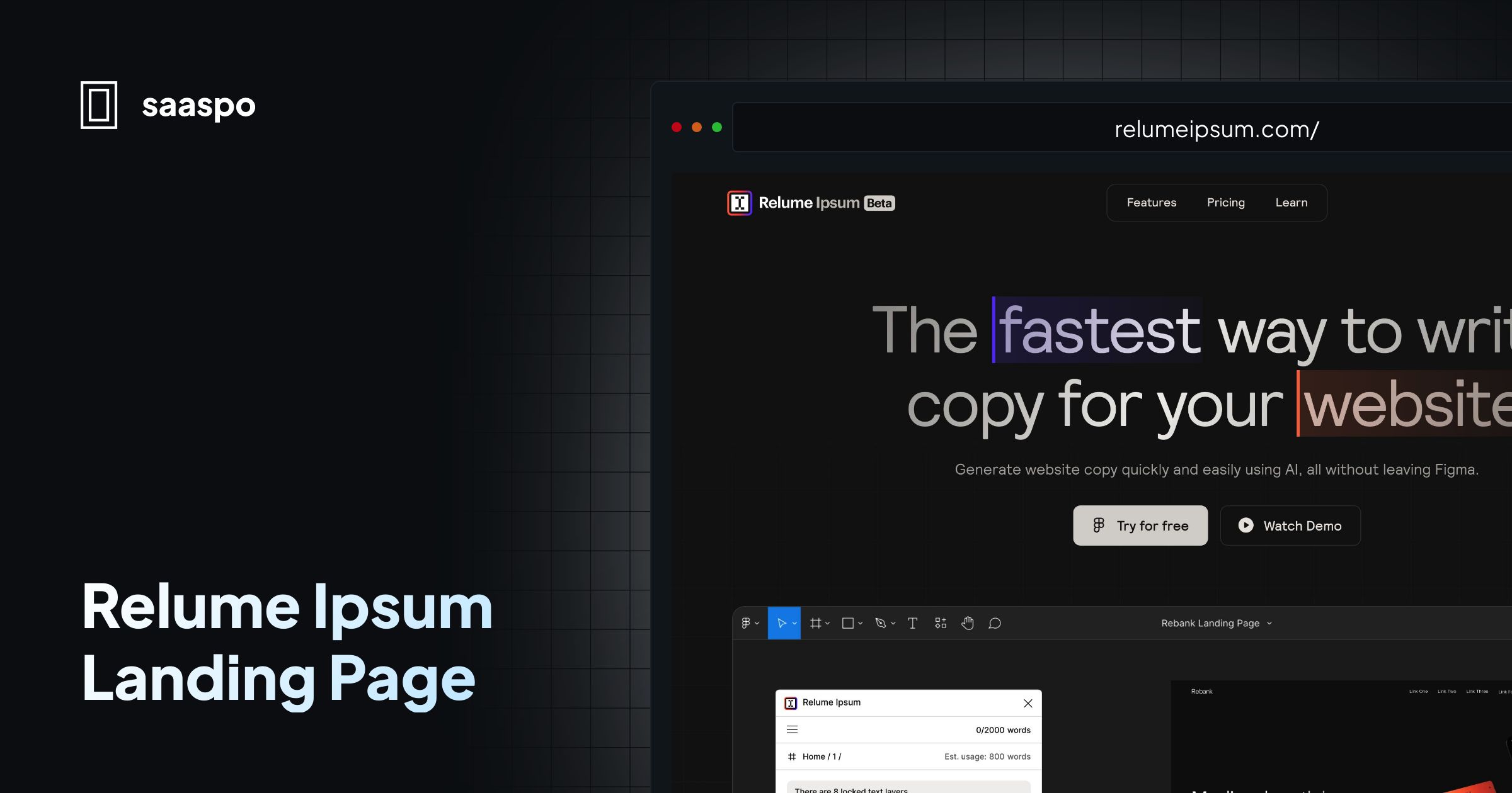 Saaspo | Relume Ipsum Landing Page