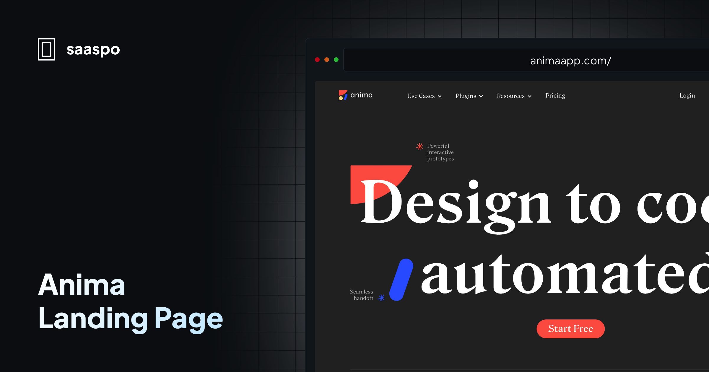 Saaspo | Anima Landing Page