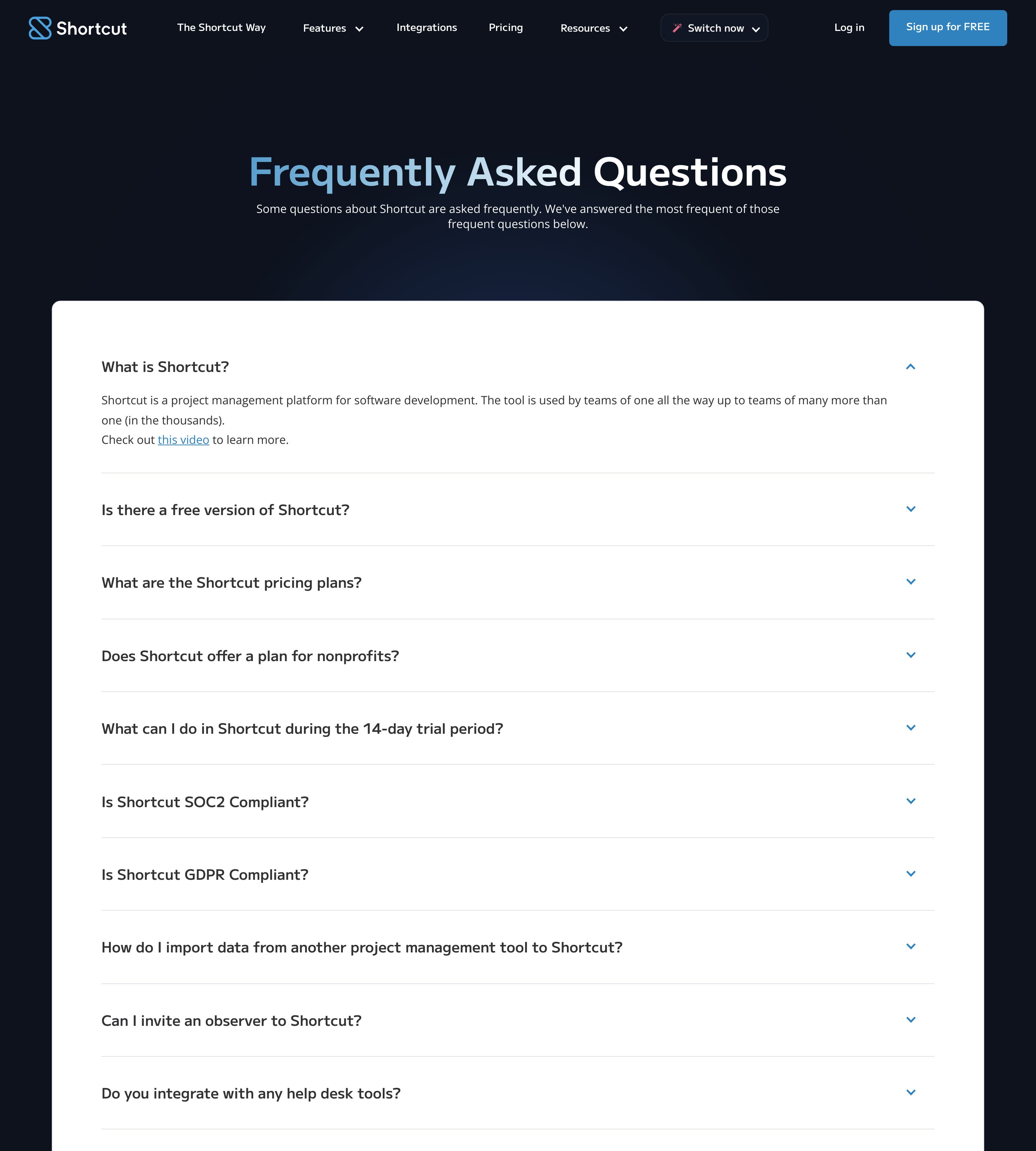 17 SaaS FAQs page examples for design inspiration | Saaspo