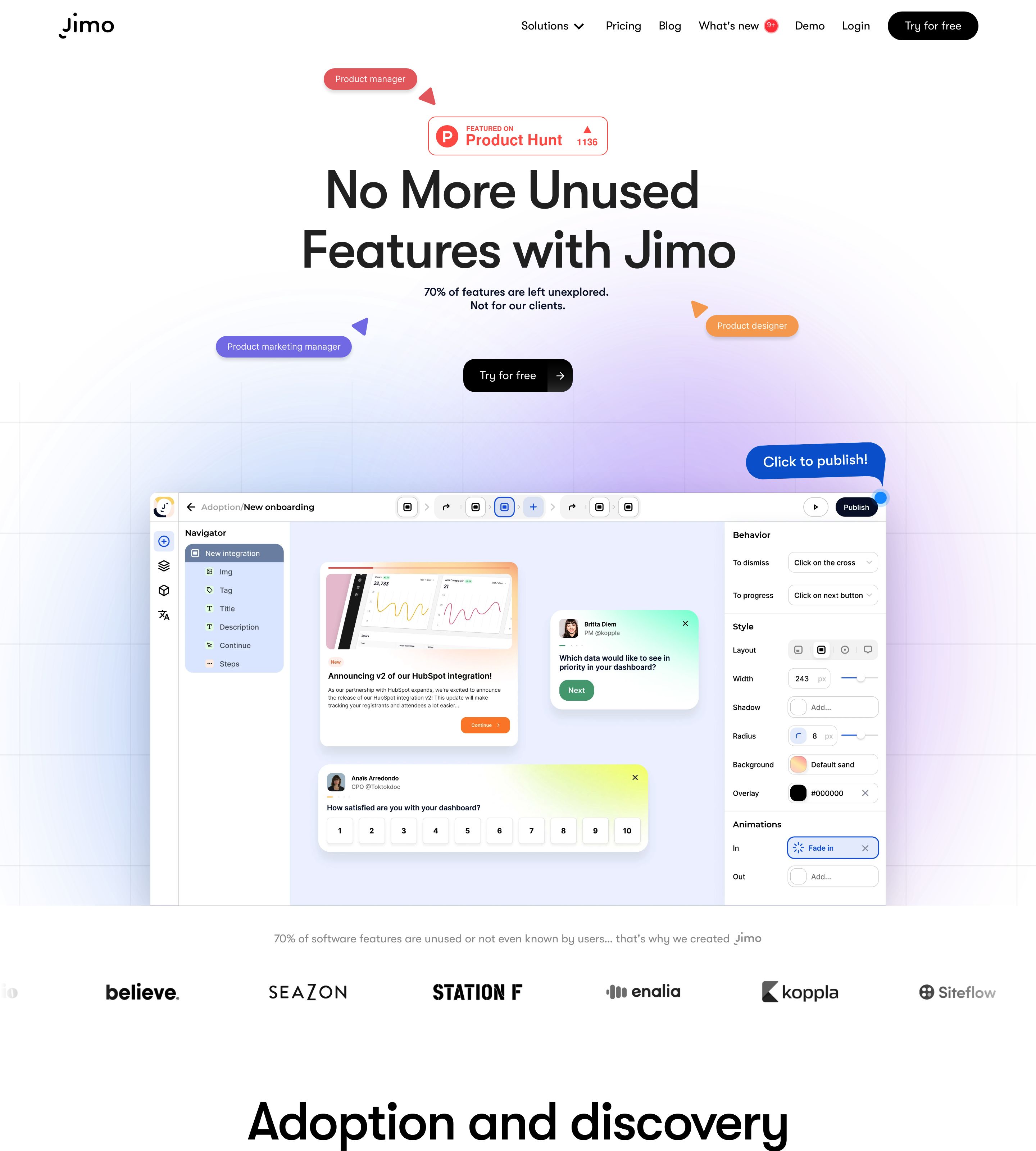 Saaspo | Jimo Landing Page