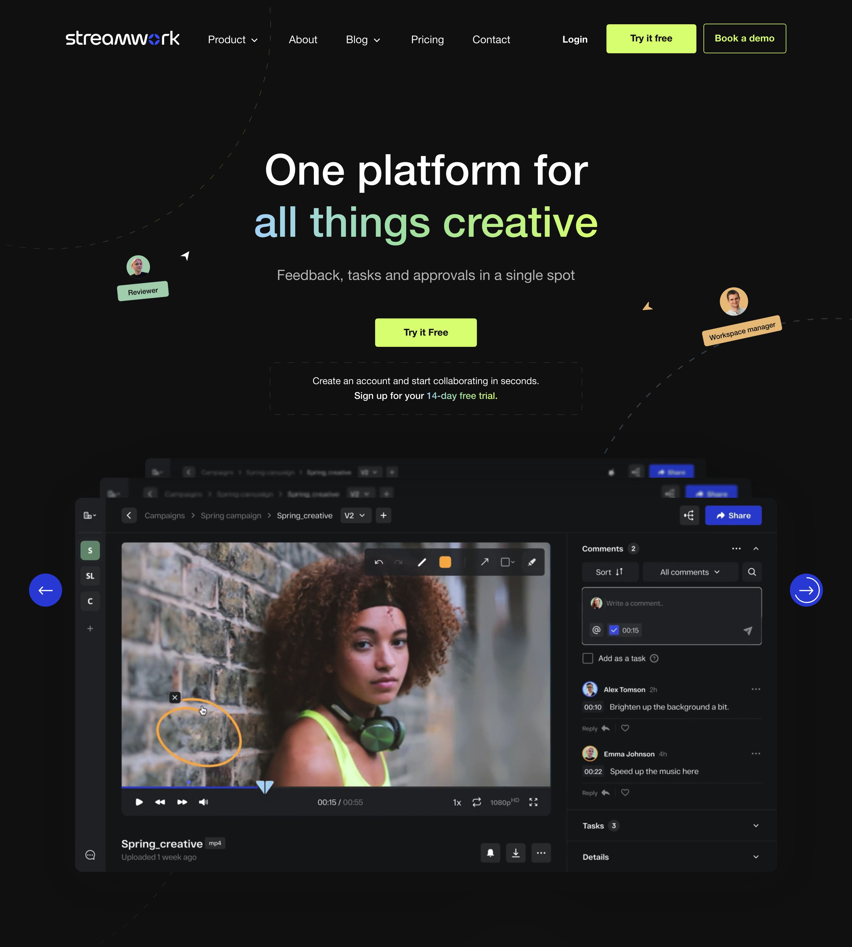 Saaspo | Streamwork Product Page