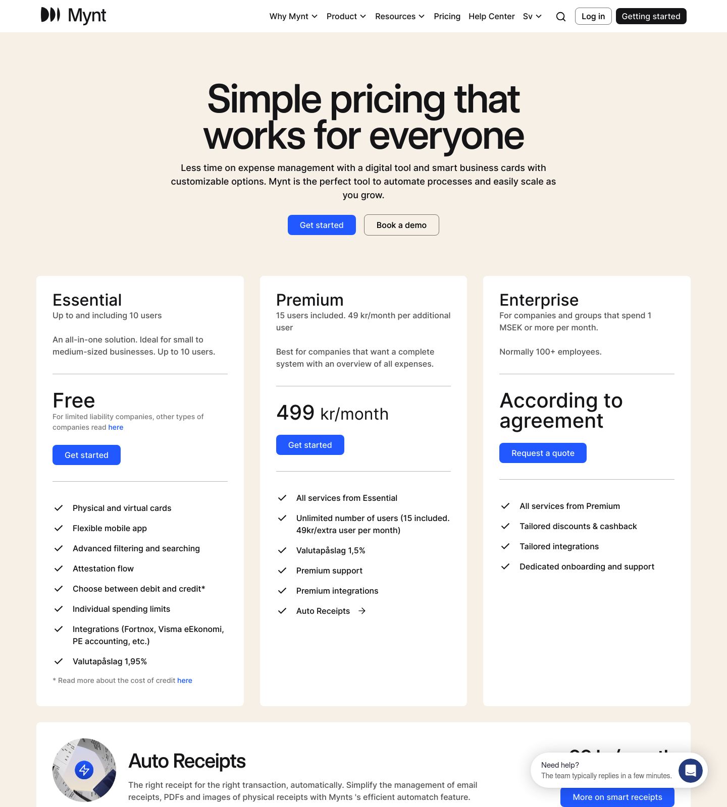 Saaspo | Linear Pricing Page