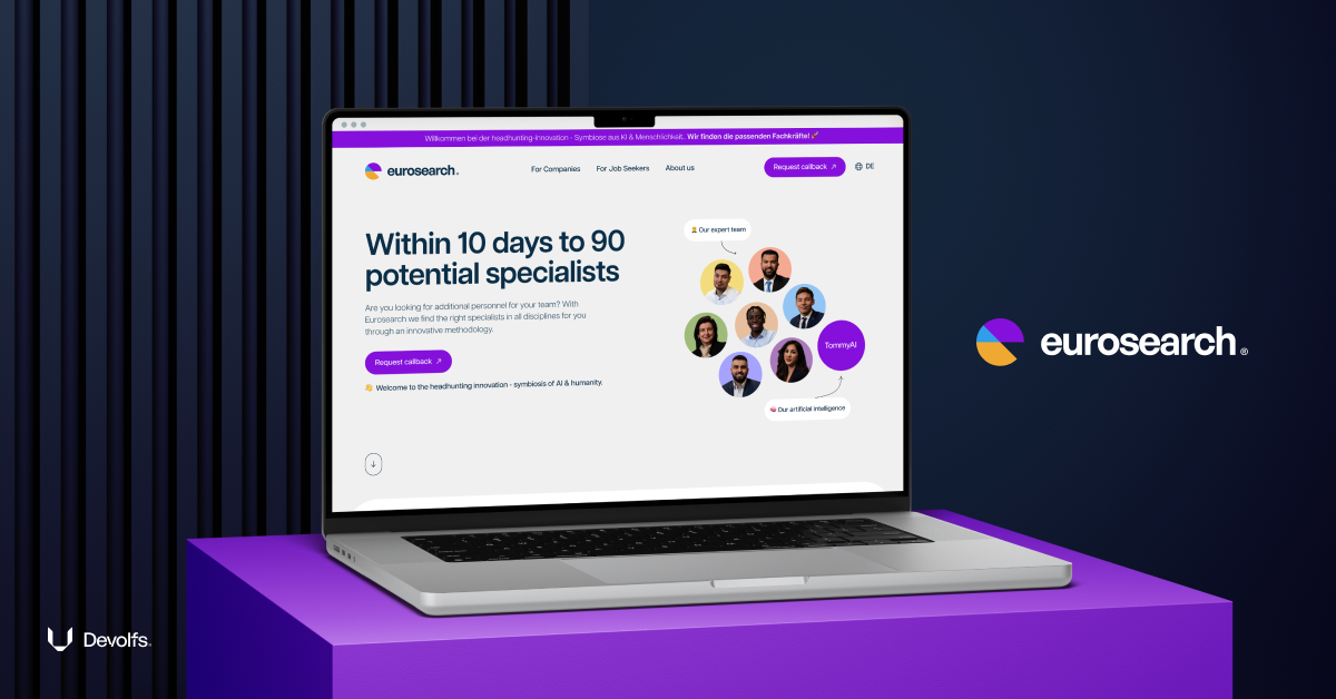 Eurosearch Brand Identity & Webflow Website | Devolfs
