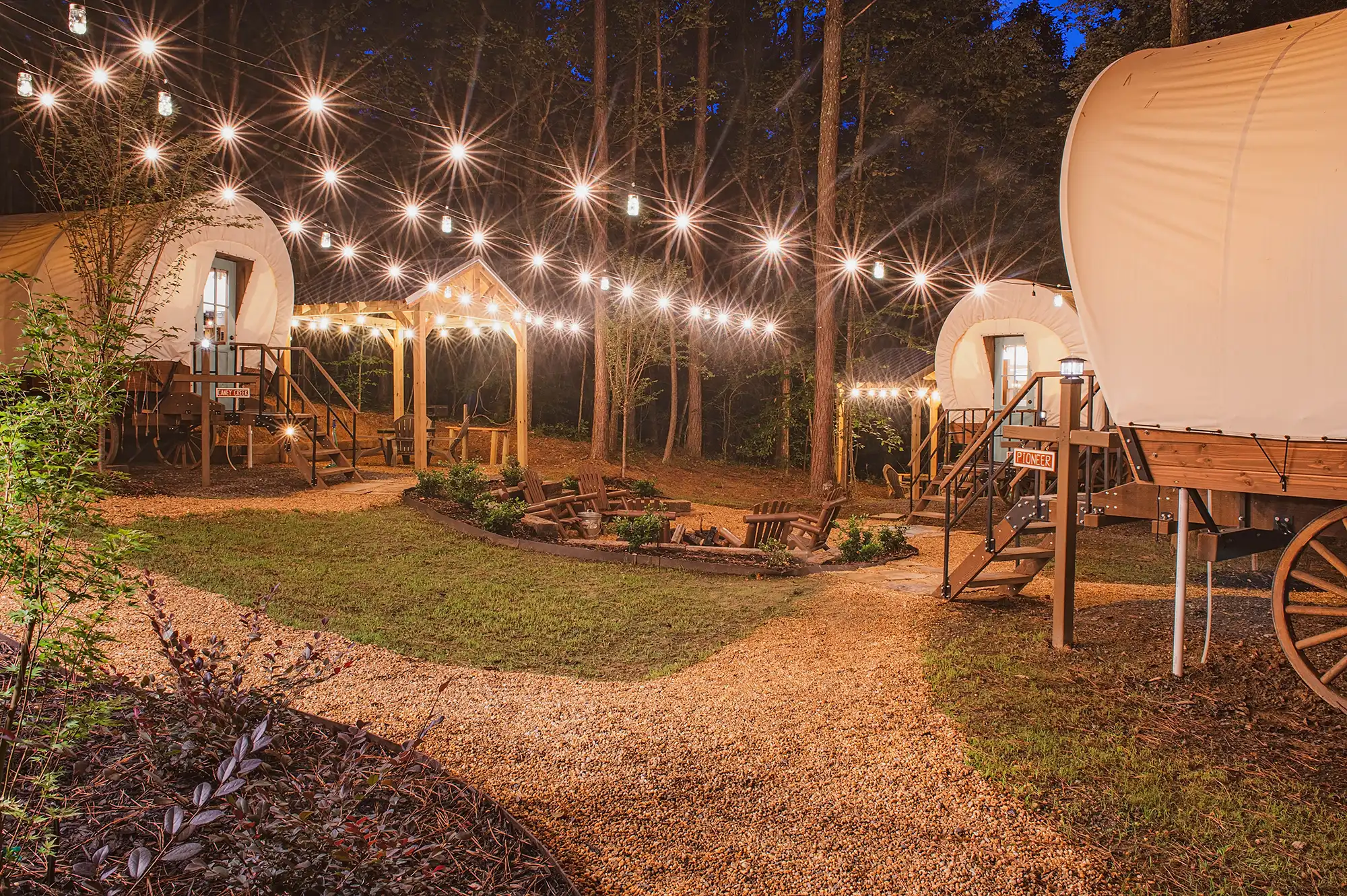 Glamping in Covered Wagons: Experience Rustic Luxury at Welcome Valley ...