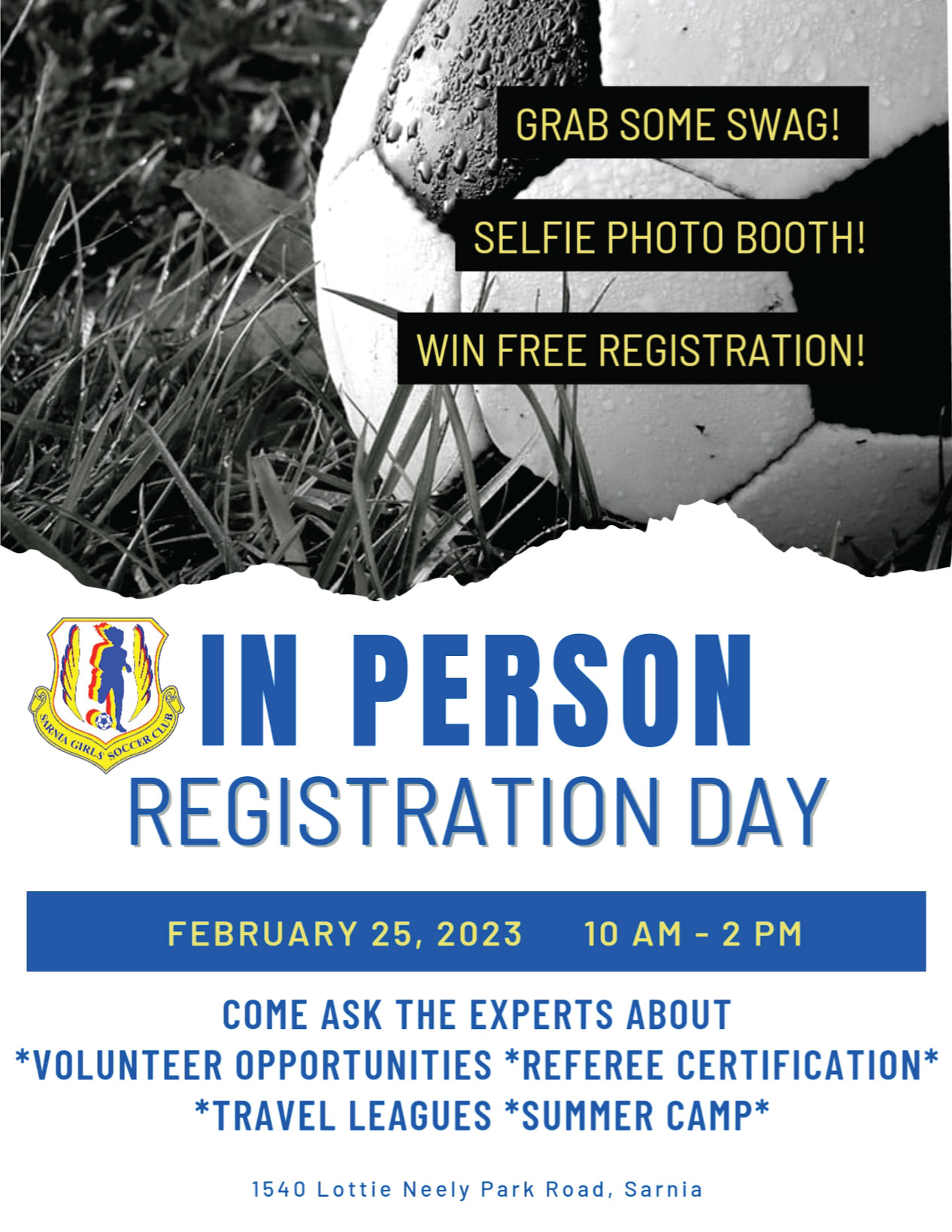 IN PERSON SOCCER REGISTRATION DAY