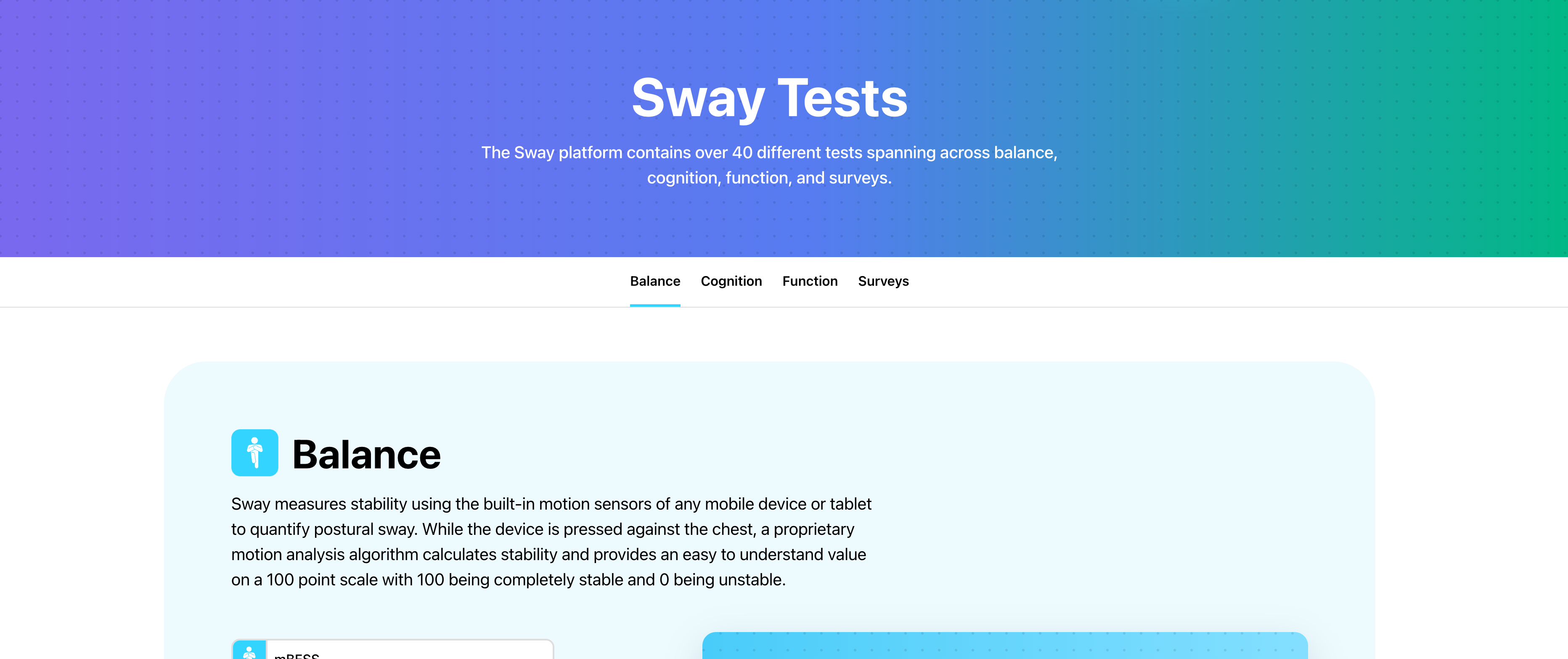 Tests | Sway Medical
