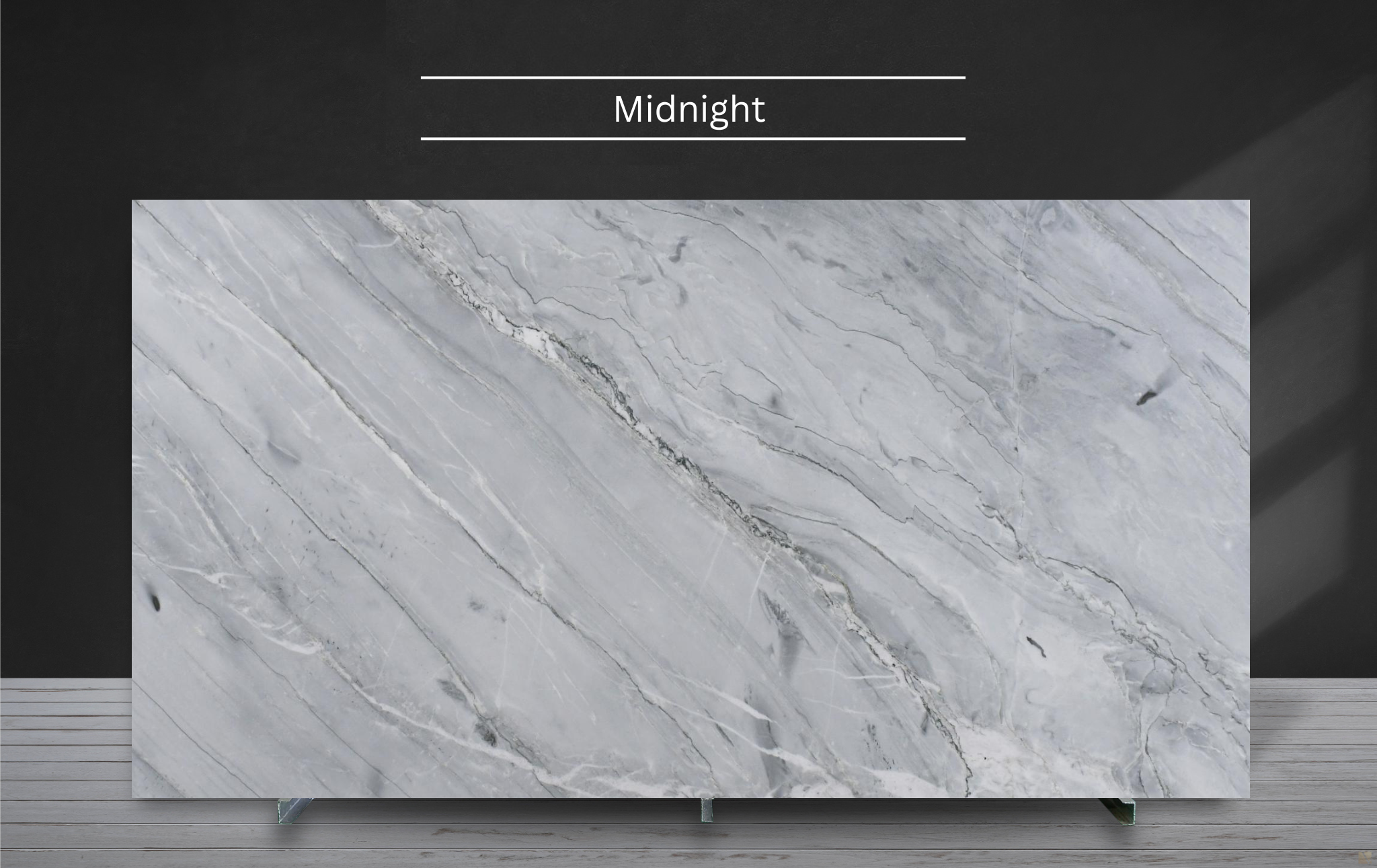 Midnight 3cm Quartzite Countertop Slab in Chicago
