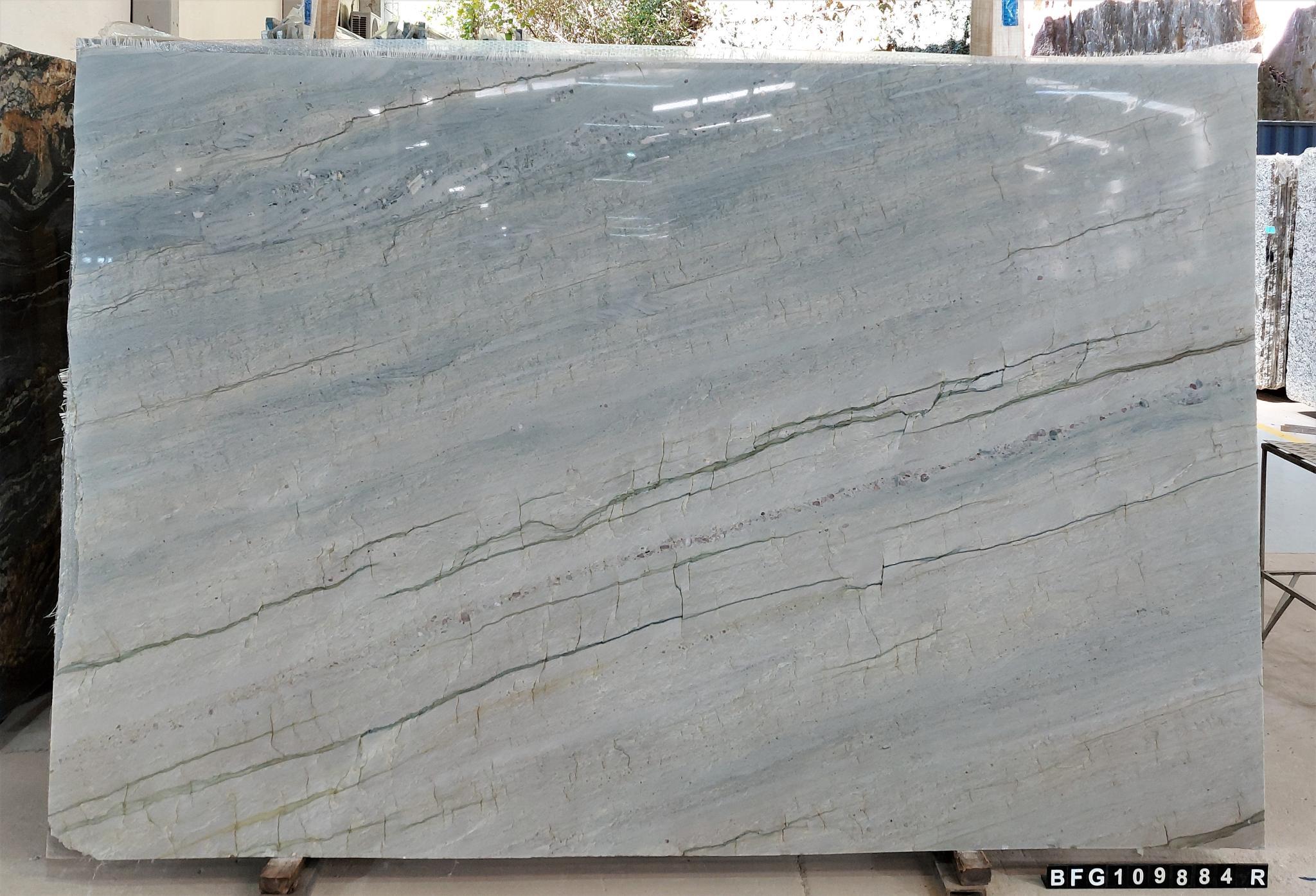Ocean Blue Brushed 3CM Quartzite Countertop Slab in Chicago