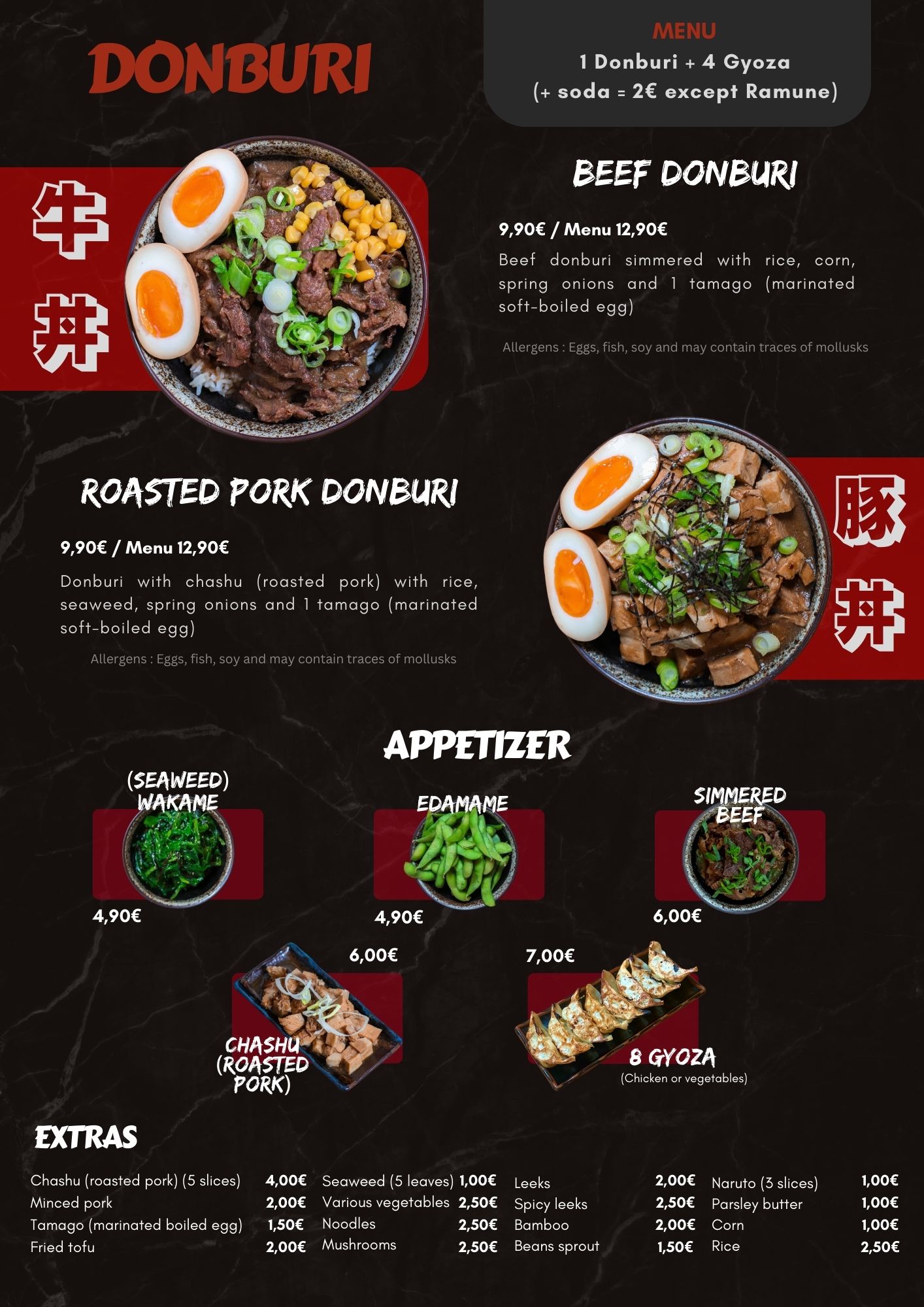 Naruto Ramen - Menu English