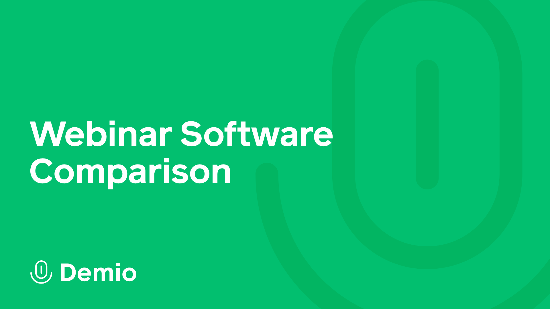 Webinar Software Comparison