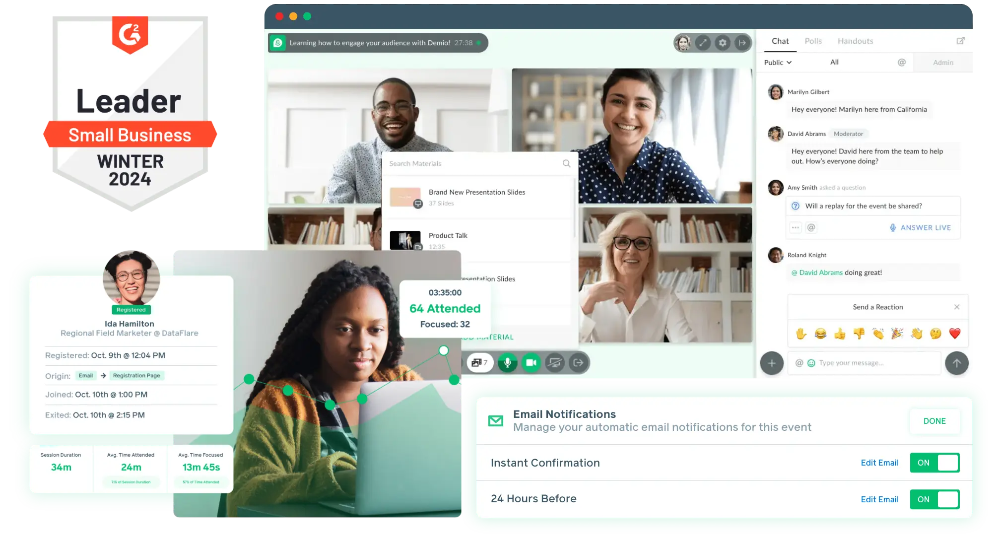 Demio - Hassle-free Webinar Software for Marketers