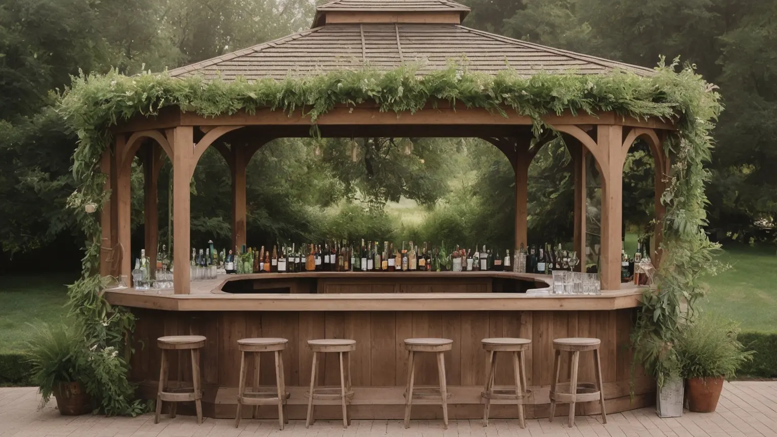 Stylish Gazebo Bar Ideas for Outdoor Entertaining