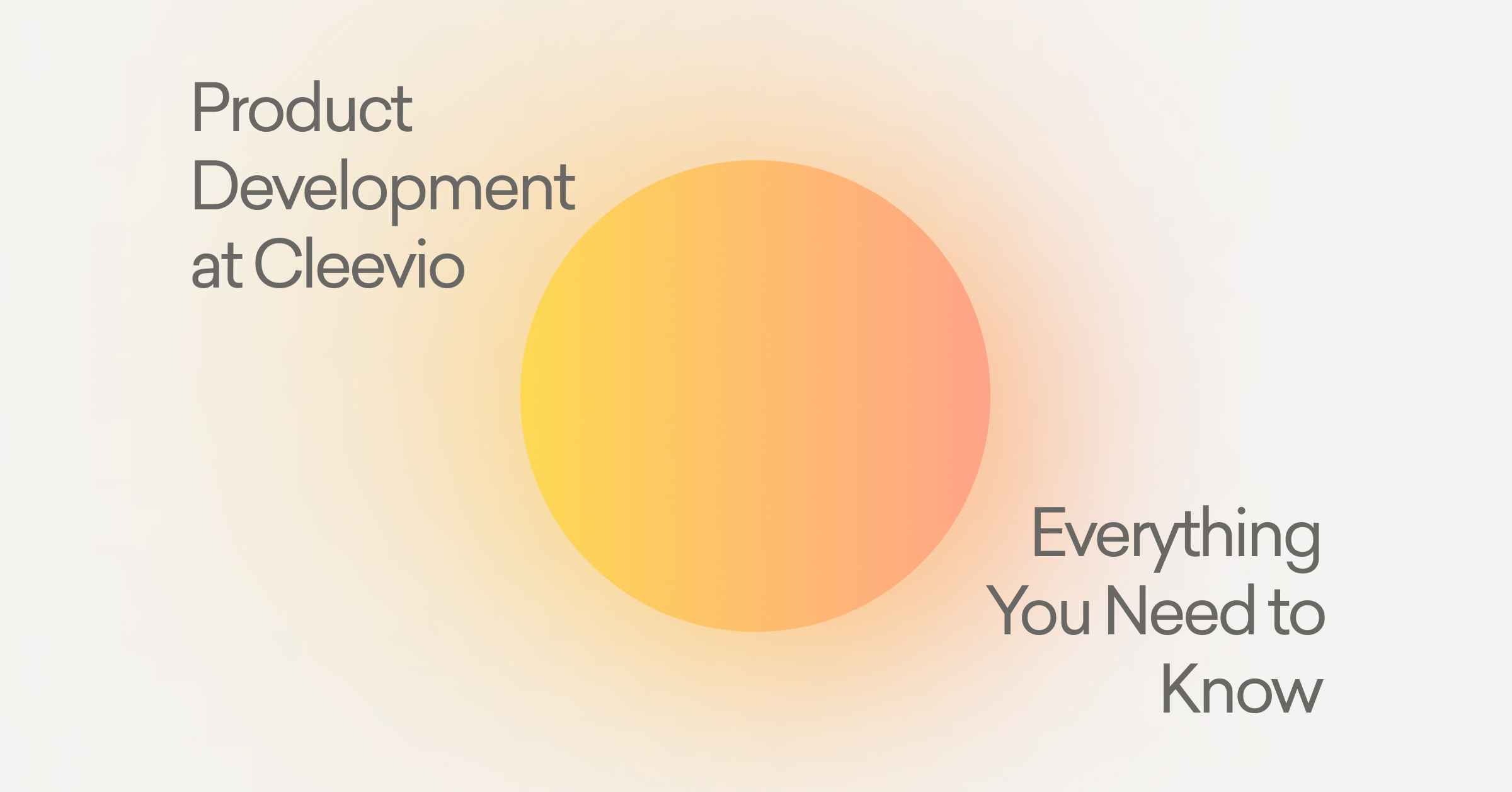 Product Development at Cleevio: Everything You Need to Know | Cleevio