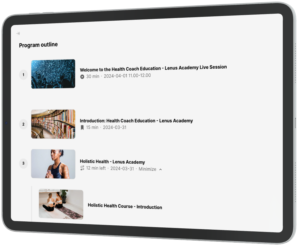 Academy — Powered by Lenus