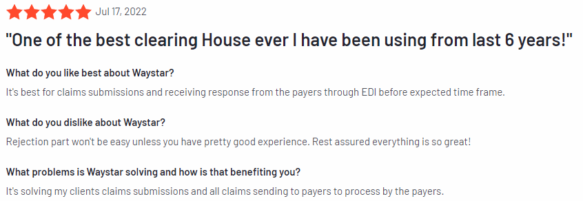 Waystar Reviews: Ratings From Clients and Employees | MD Clarity