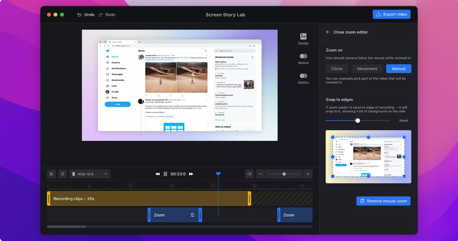 How to Zoom In on Video Like a Pro with Screen Story