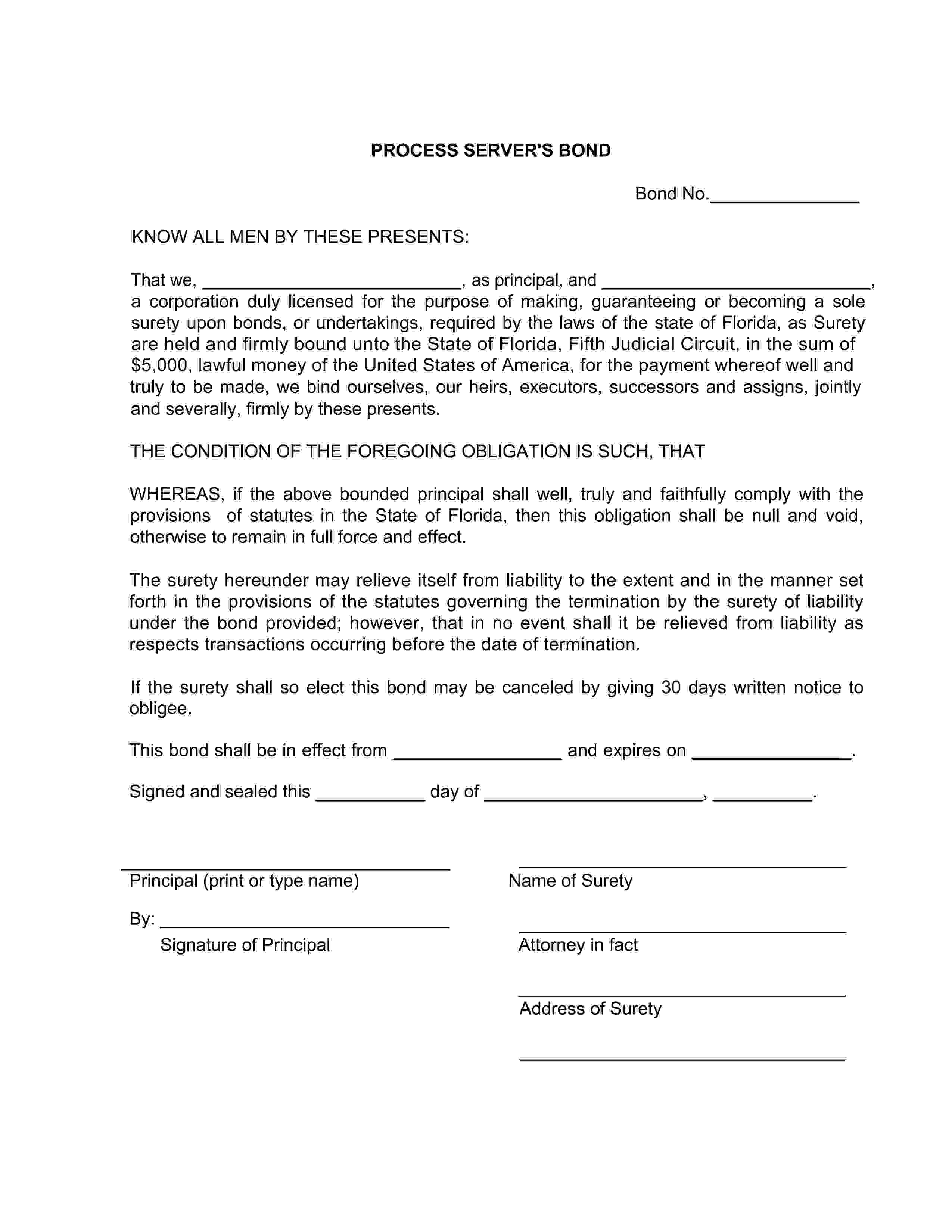 Bond List | Surety Bond Professionals