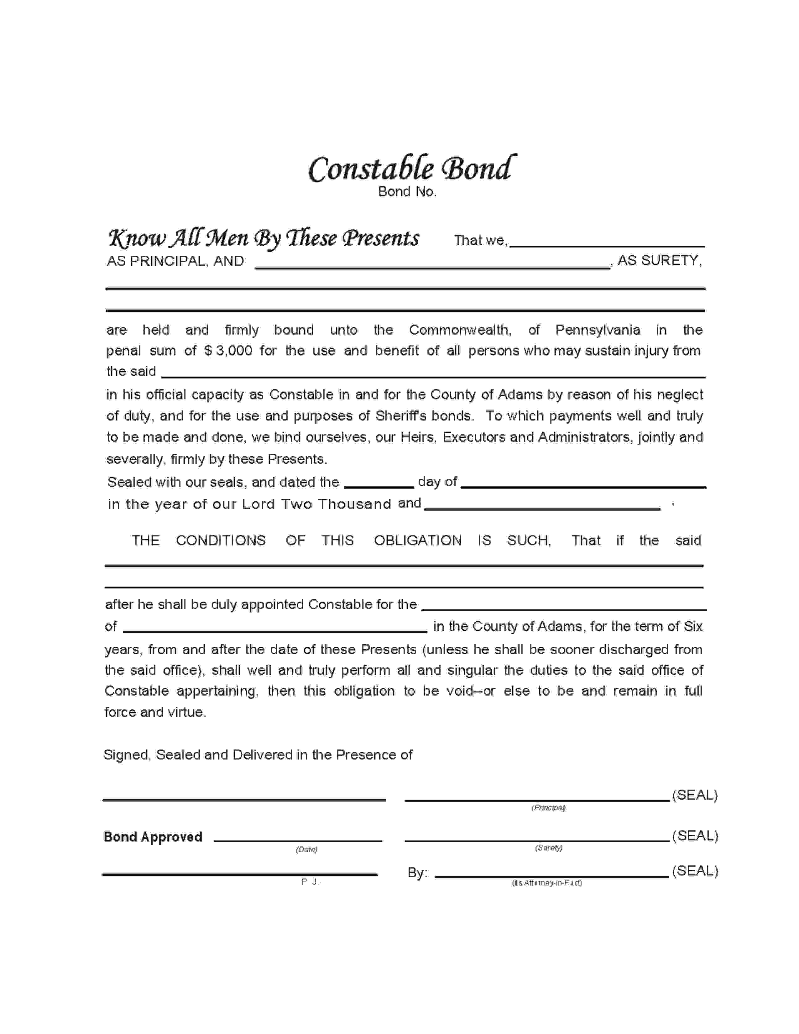 Bond List | Surety Bond Professionals