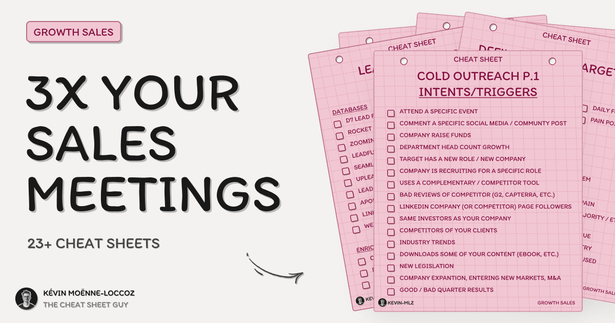 [Cheat Sheet] Sales Prospecting