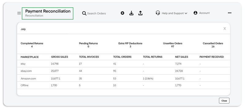 EasyReco Reconciliation System for Payments and Returns