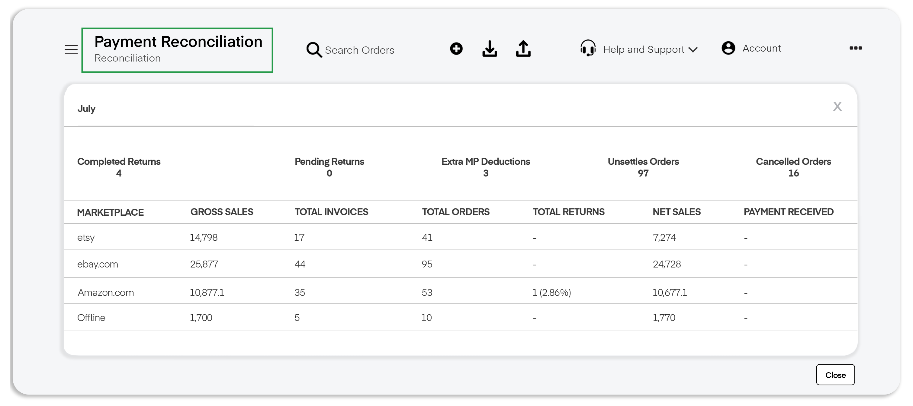 EasyReco Reconciliation System for Payments and Returns
