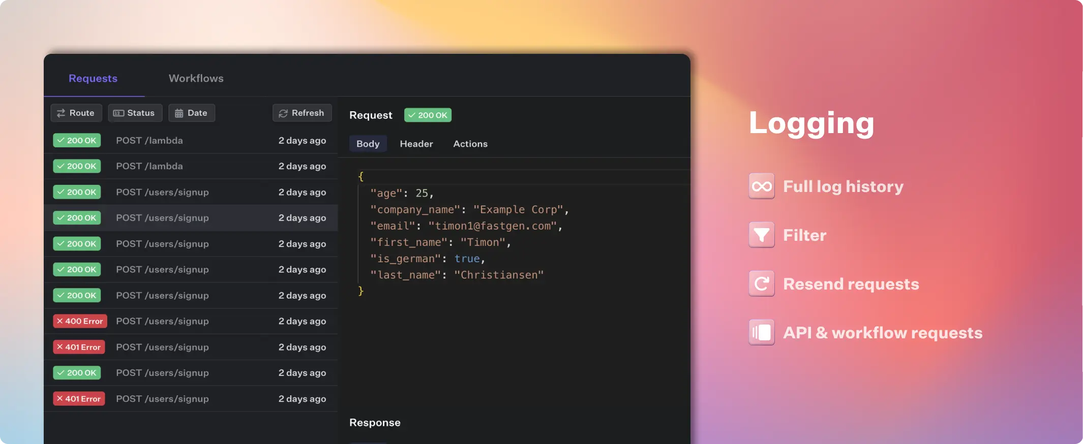 Fastgen - Build scalable backends and automations