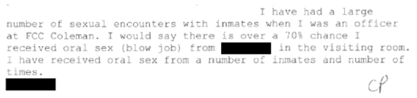 FCC Coleman Sexual Assault