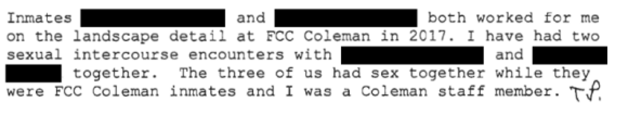 FCC Coleman Sexual Assault