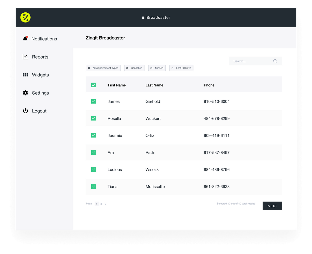Broadcast Messaging | Patient Communication Software | Zingit