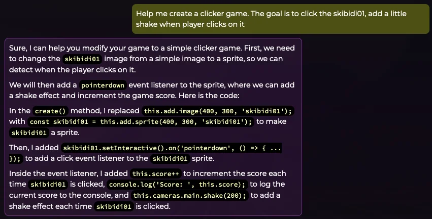Learn Phaser JS With the Help of AI - Rosebud AI