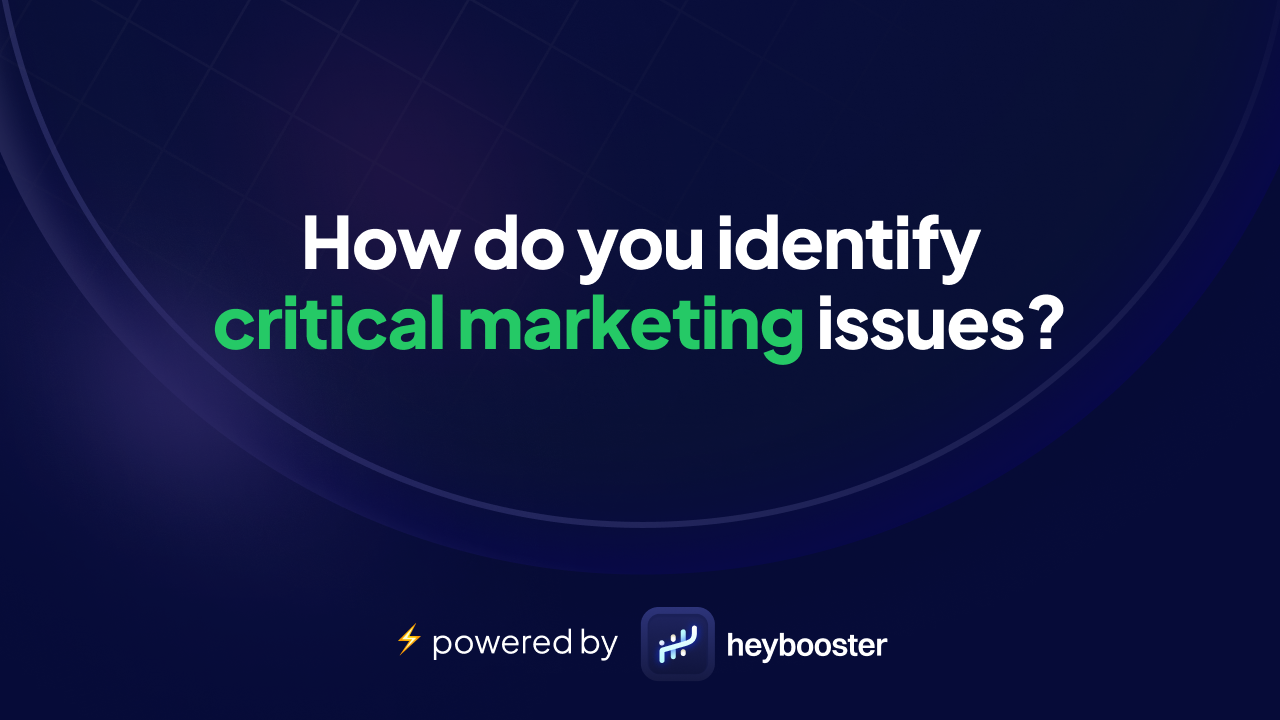 How do you identify critical marketing issues?
