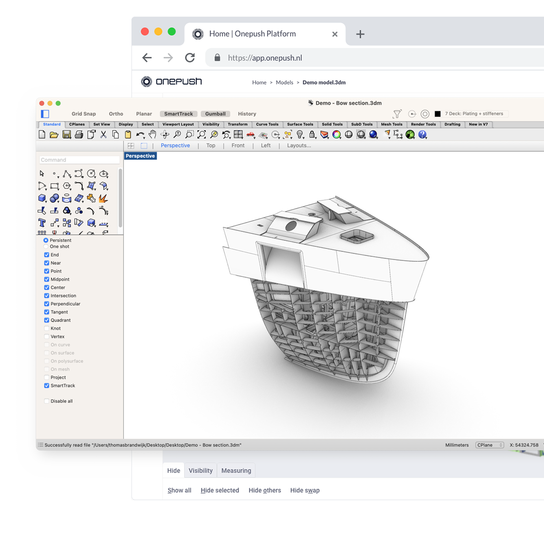 Rhinoceros 3D | Onepush - Automated Production Preparation