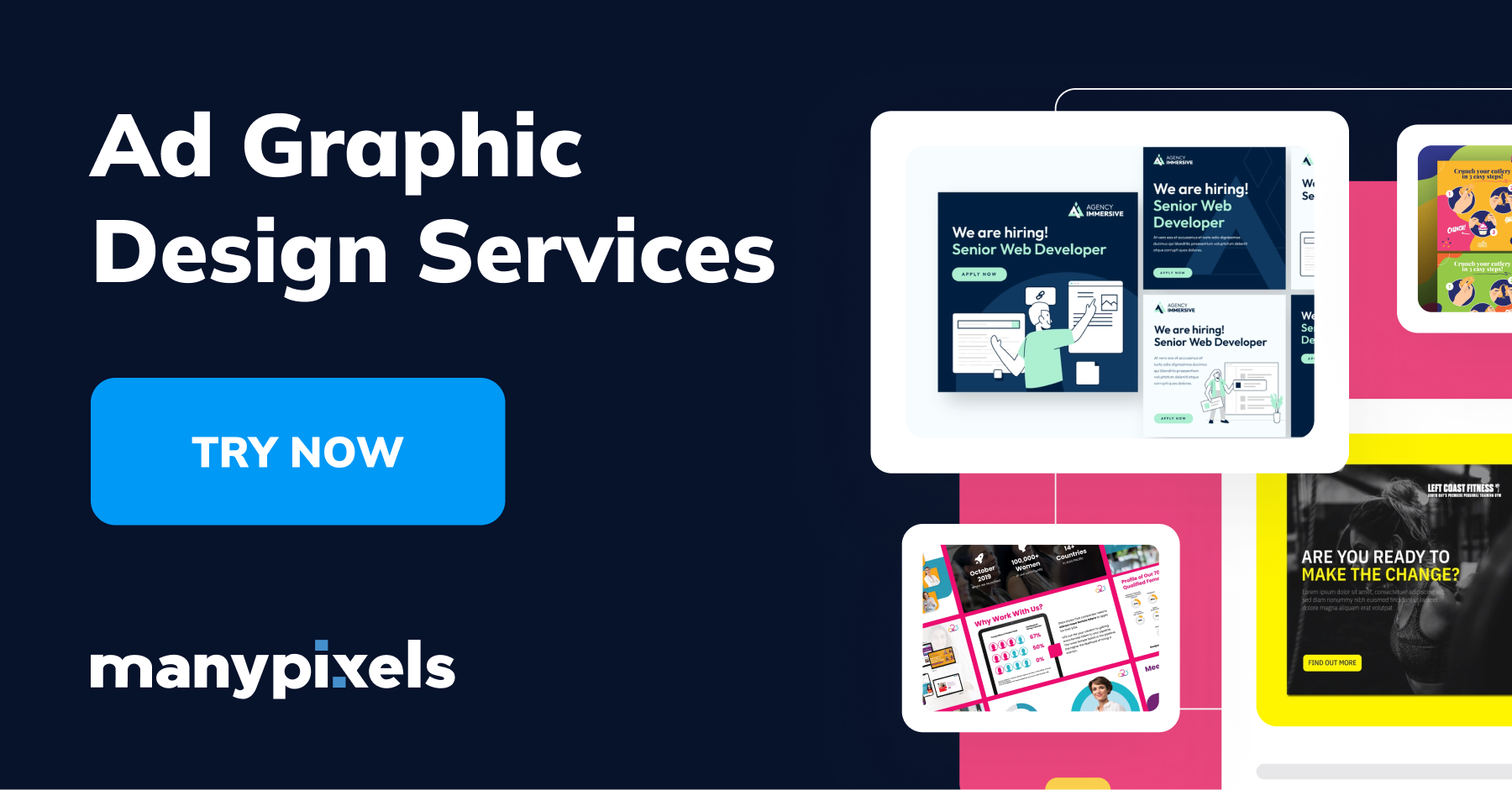 Ad Graphics Design | ManyPixels | Try Now