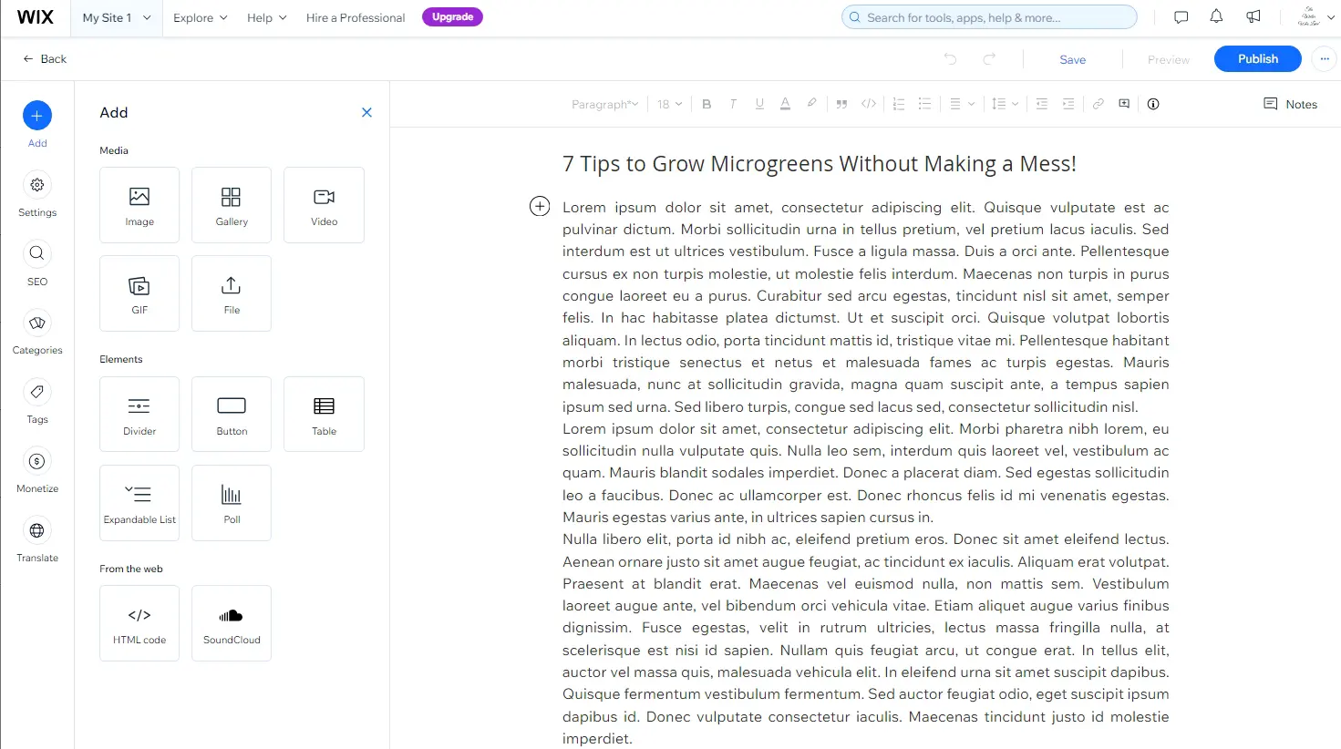 How to Set Up and Use Wix Blog