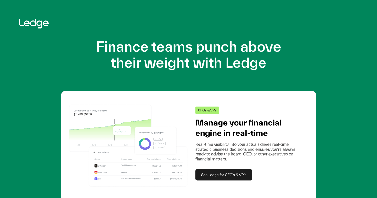 Empower Finance Teams with Ledge | Real-Time Operational Control