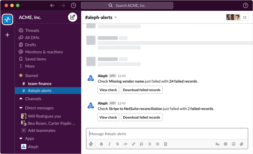 Keep your financial data clean with automatic checks and alerts