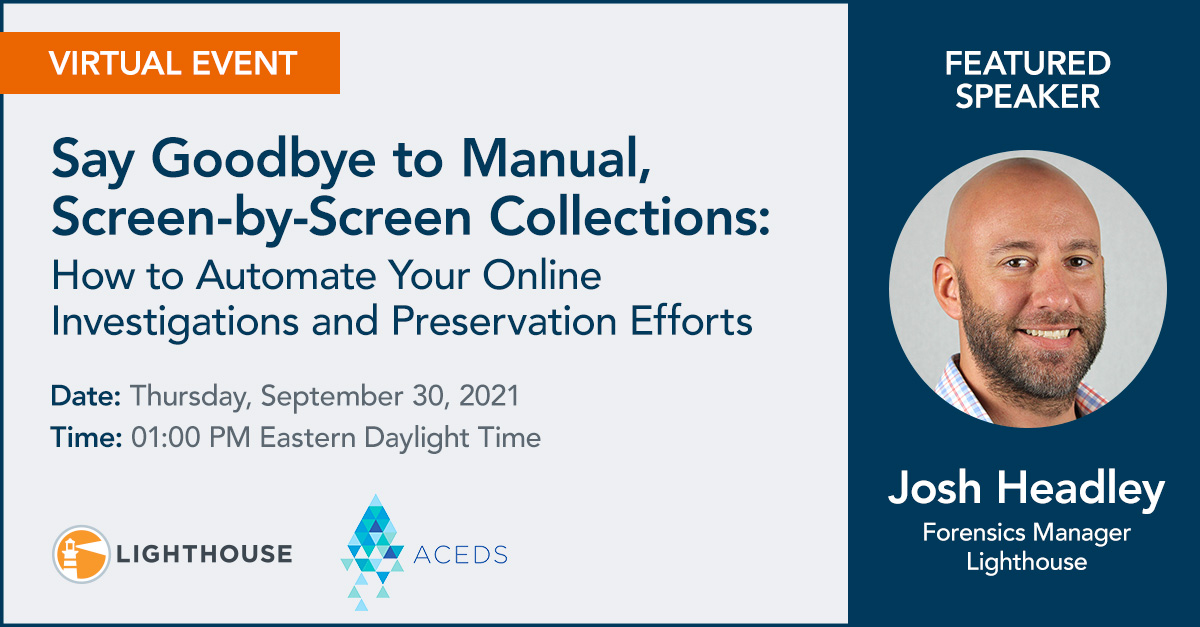 Lighthouses Josh Headley To Speak On Aceds Collections Webinar