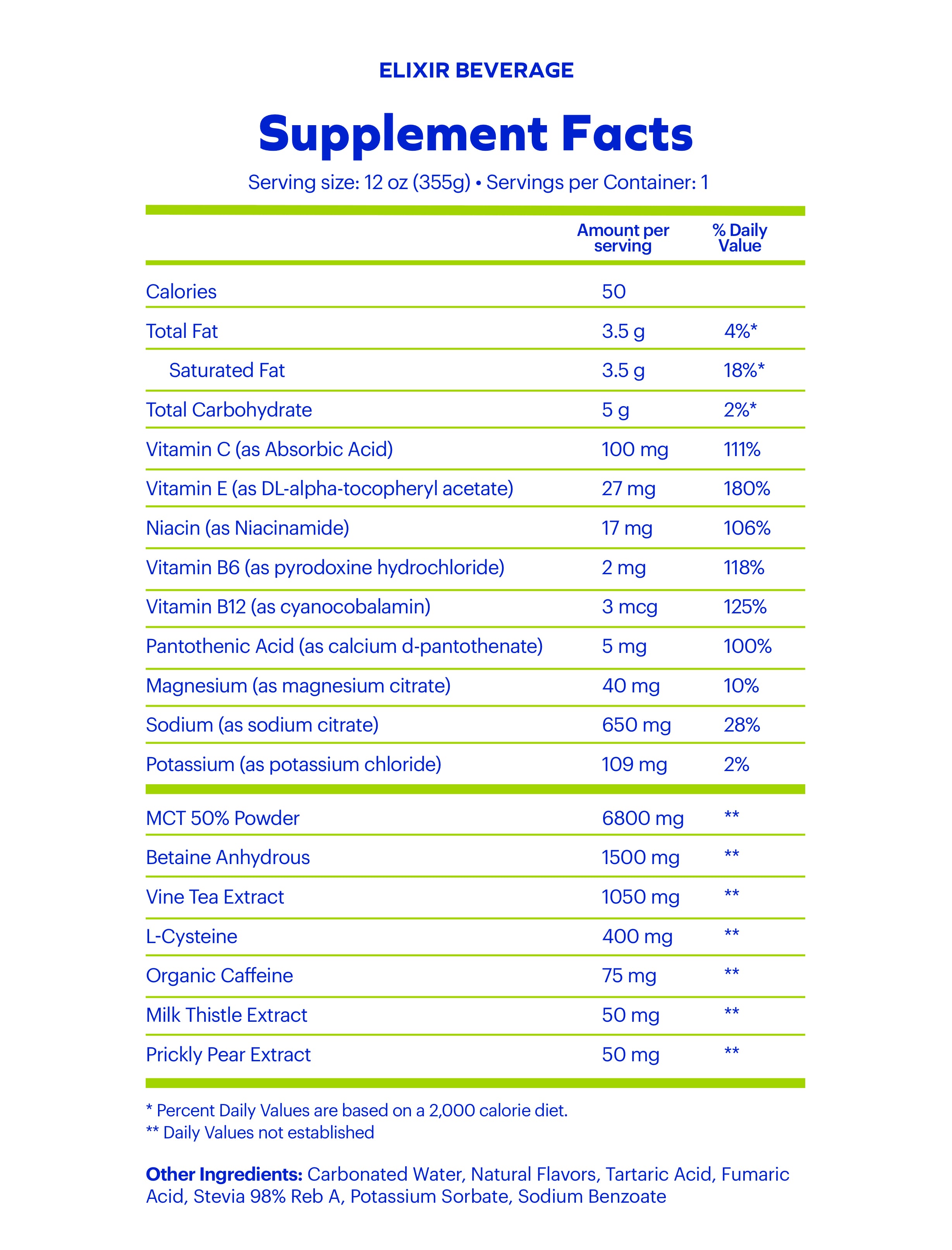 Supplement Facts | Cheers
