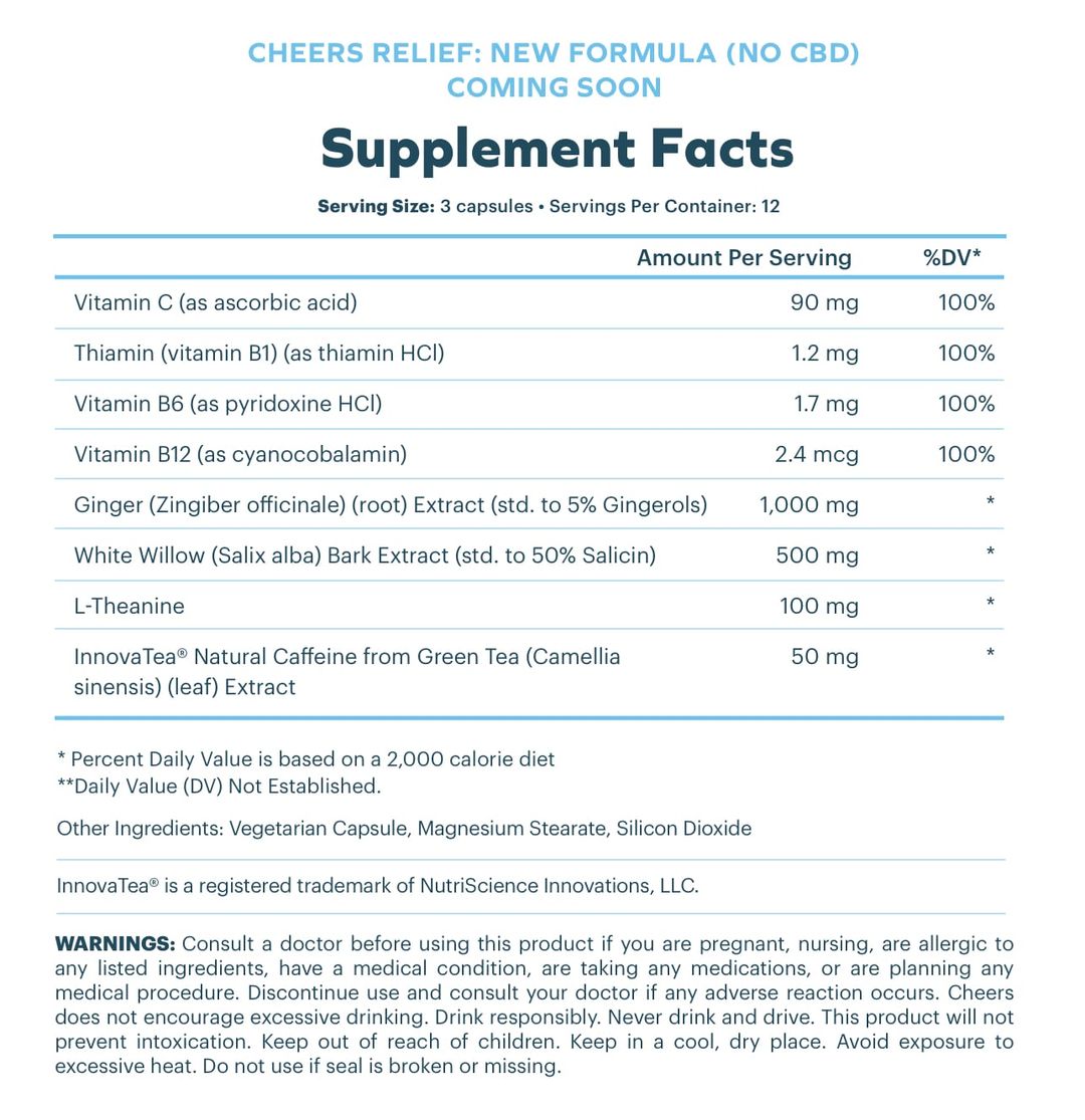 Supplement Facts | Cheers