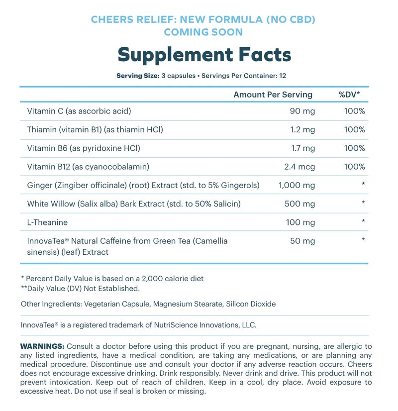 Supplement Facts | Cheers