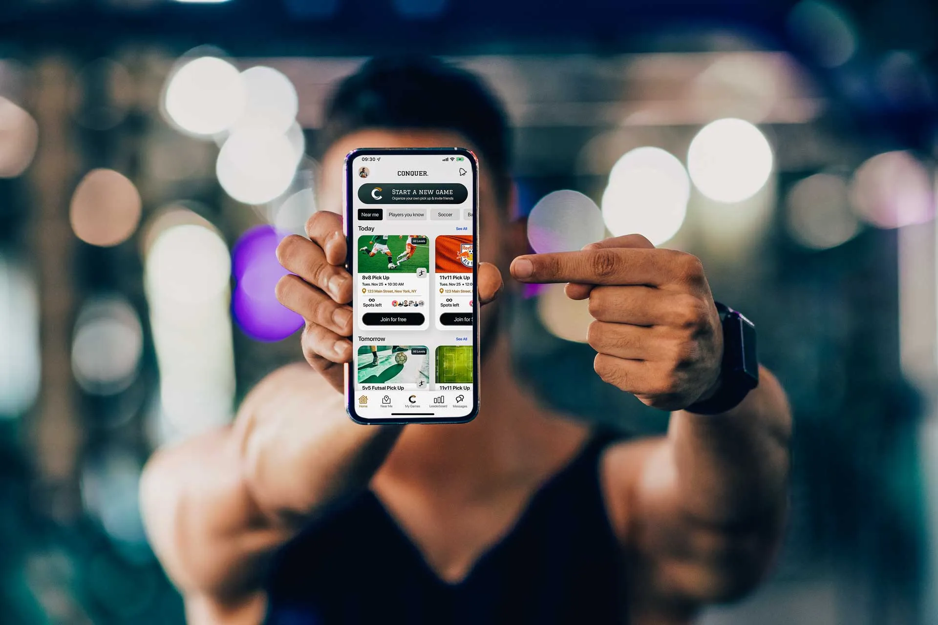 Find and Play Pick Up Sports Near You - Conquer App