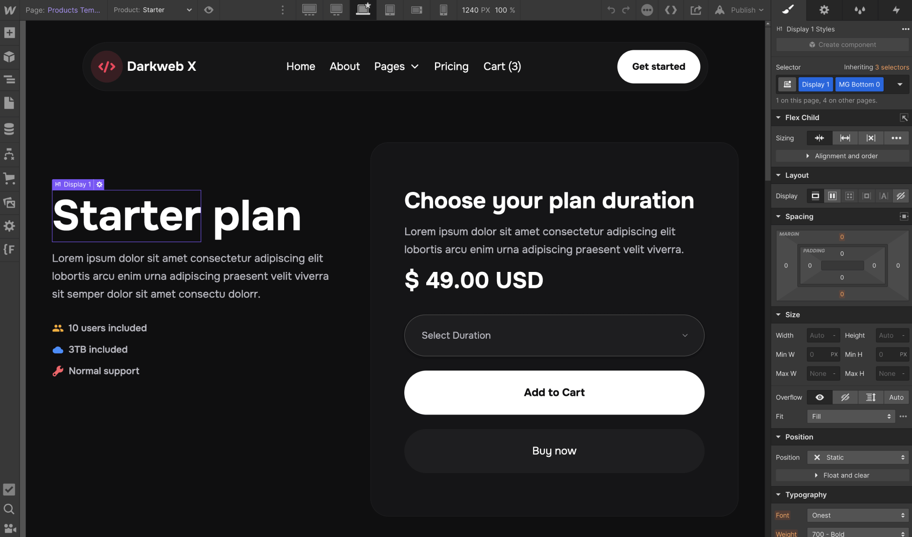 Start Here - Darkweb X - Webflow Ecommerce website template