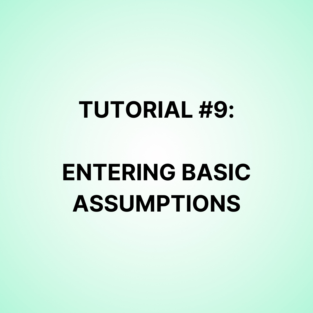 Tutorial 9: Entering Basic Assumptions • Startupos – Webflow Ecommerce ...