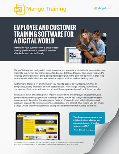 MangoApps LMS Data Sheet | MangoApps