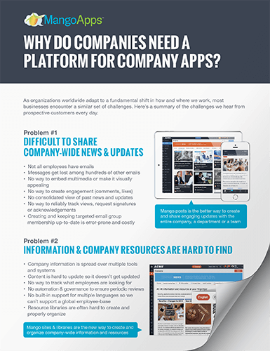 Why do companies need a platform for company apps | MangoApps