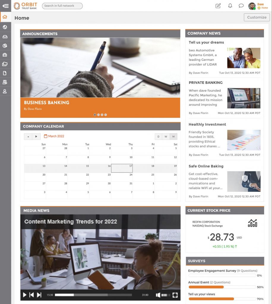 16 Intranet Design Examples to Inspire Your Work Hub | MangoApps